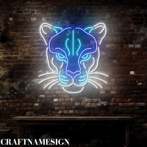 Panther Face Neon Sign, Panther Led Sign, Custom Neon Sign, Panther ...