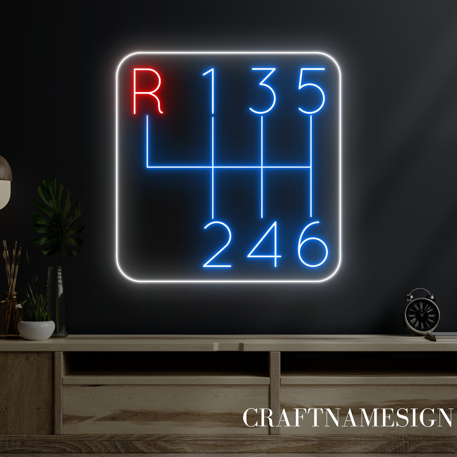 Gear Stick Neon Sign, Car Gearbox Led Sign, Custom Neon Sign, Car Store ...