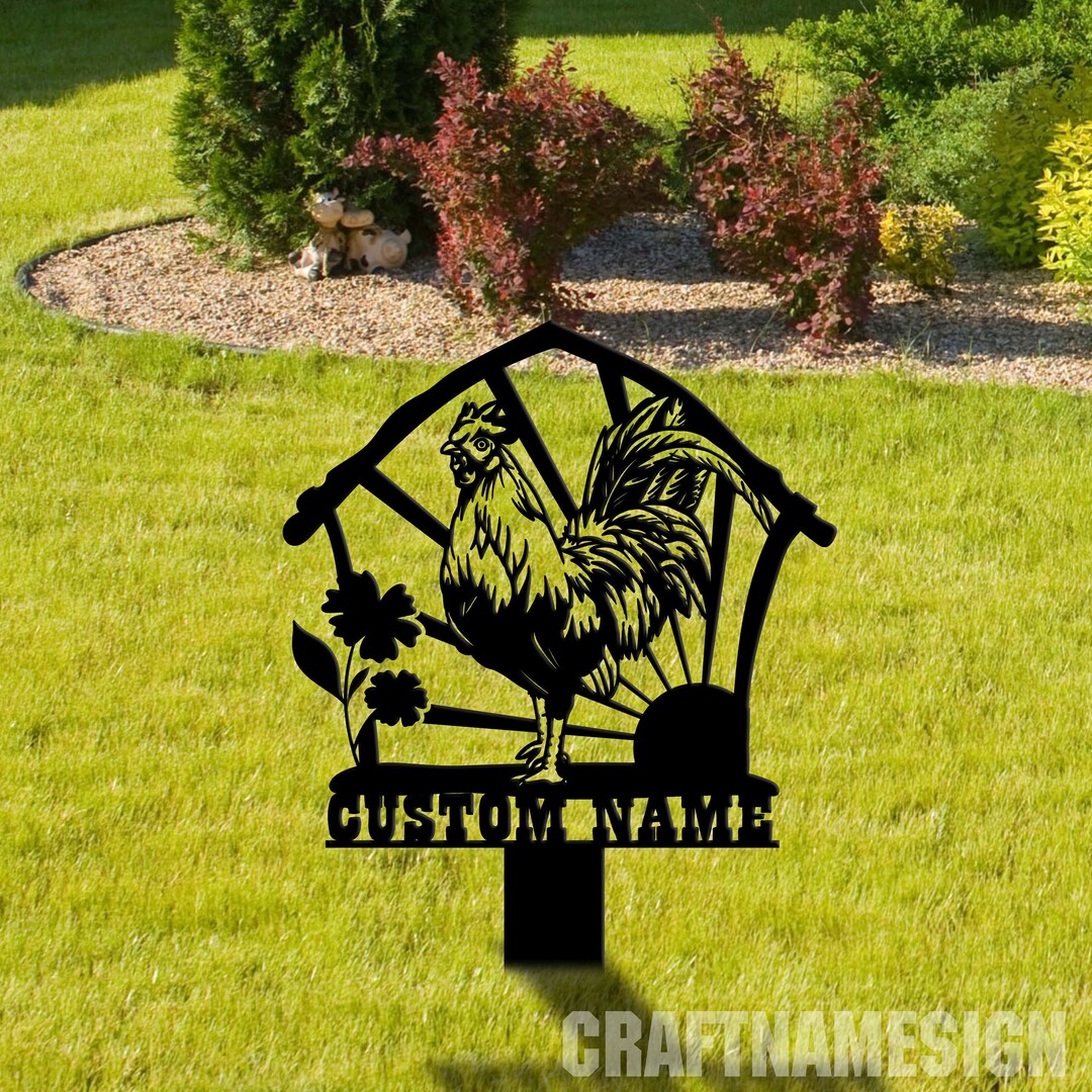 Custom Chicken Farm Memorial Stake, Grave Marker Sign, Sympathy Plaque ...