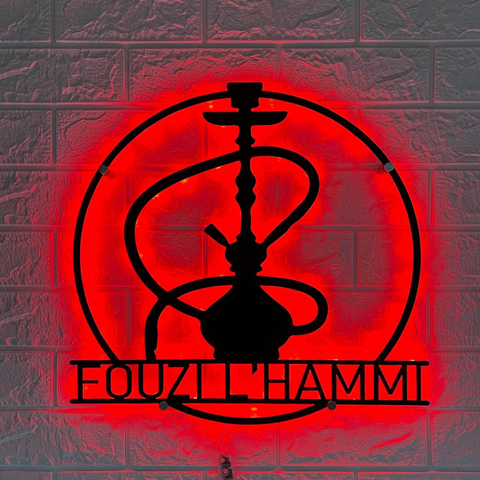 Custom Shisha Hookah Metal Wall Art LED Light personalized - Etsy