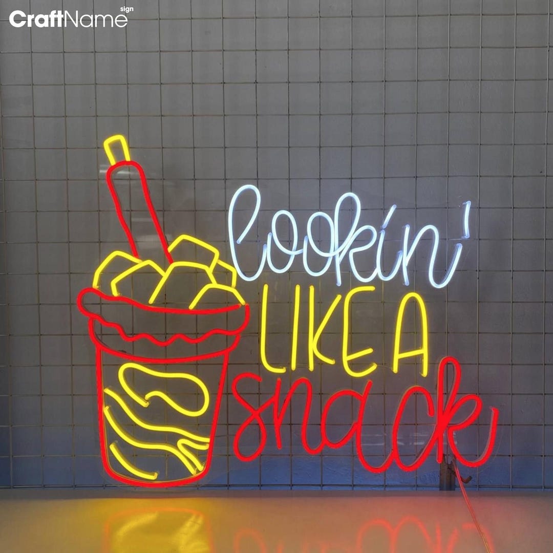 Looking Like A Snack Neon Sign, Mangonada Smoothie Led Sign, Custom ...