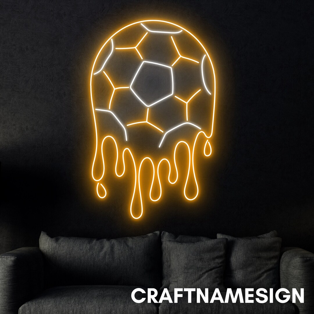 Dripping Football Neon Sign, Football Led Sign, Custom Neon Sign ...