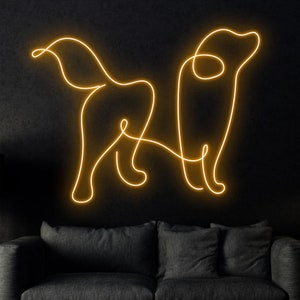 Minimalist Dog Neon Sign, Dog Led Sign, Custom Neon Sign, Pet Store ...