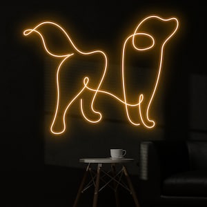 Minimalist Dog Neon Sign, Dog Led Sign, Custom Neon Sign, Pet Store ...