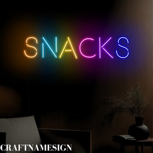 Snack Bar Neon Sign for Grocery Store & Supermarket Decor, Custom Neon ...
