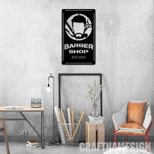 Personalized Barber Shop Metal Sign Custom Barber Shop Name - Etsy