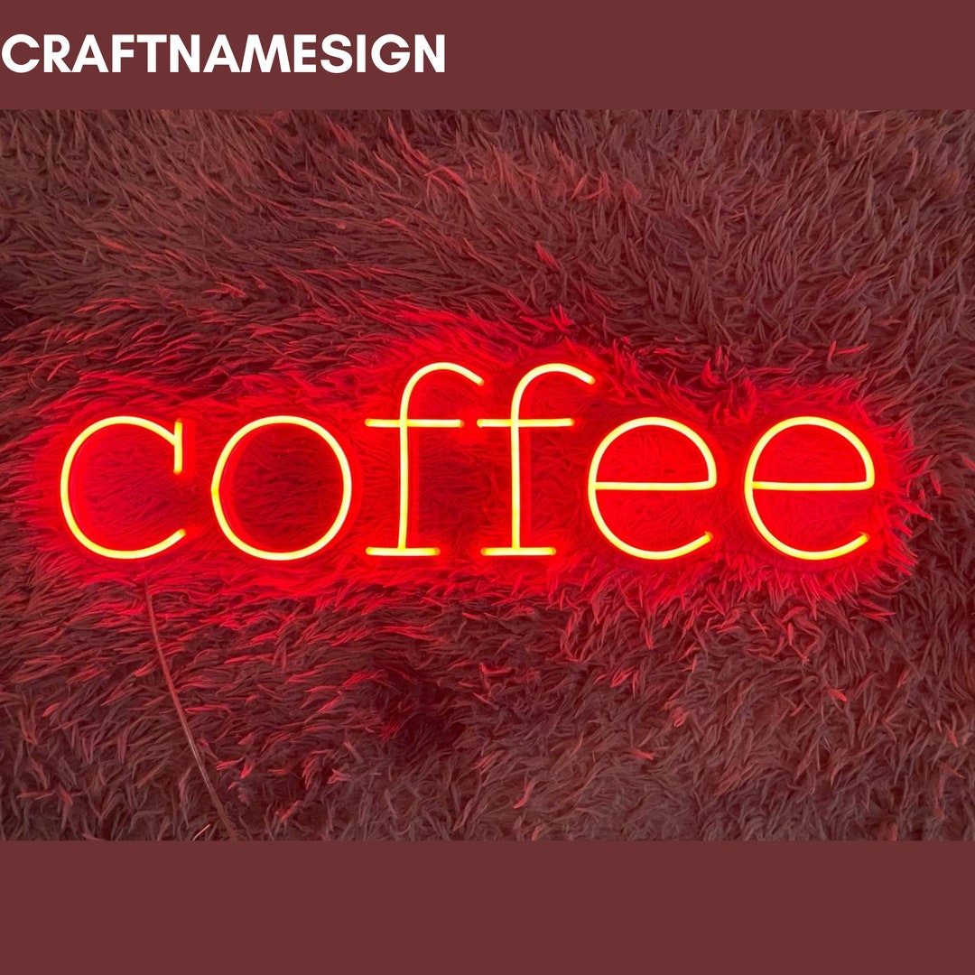Coffee Addicted Neon Sign, Coffee Time Led Sign, Custom Neon Sign ...
