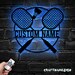 Personalized Badminton Racket Metal Wall Art LED Light - Custom ...