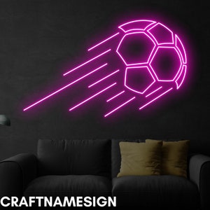 Football Ball Flying Neon Sign, Football Led Sign, Custom Neon Sign ...