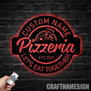 Custom Pizzeria Sign, Pizza Sign, Shop Sign, Kitchen Decor ...