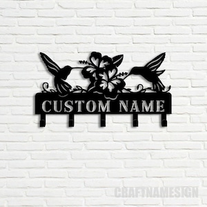 Custom Hummingbird Metal Key Holder, Hummingbird Decorative Key Holder ...