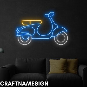 Classic Motorbike Neon Sign, Motorbike Led Sign, Custom Neon Sign ...