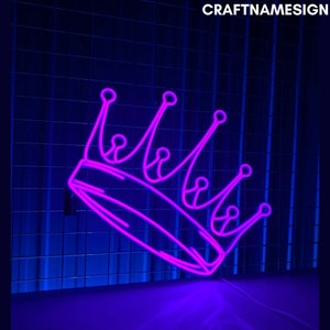 Crown Neon Sign, King Crown Led Sign, Custom Neon Sign, Royal Crown Led ...