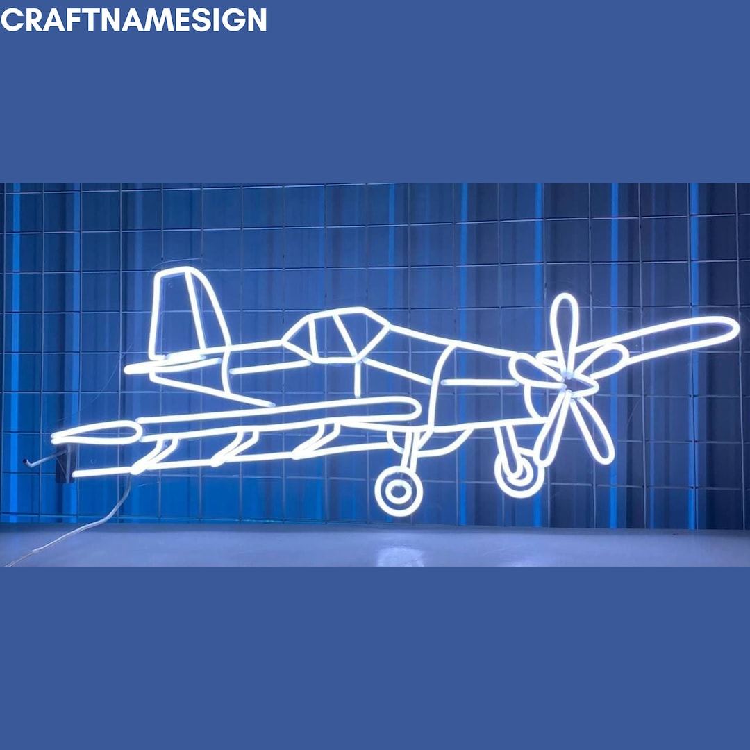 Airplane Neon Sign, Airplane Aircraft Led Sign, Custom Neon Sign, Gift ...