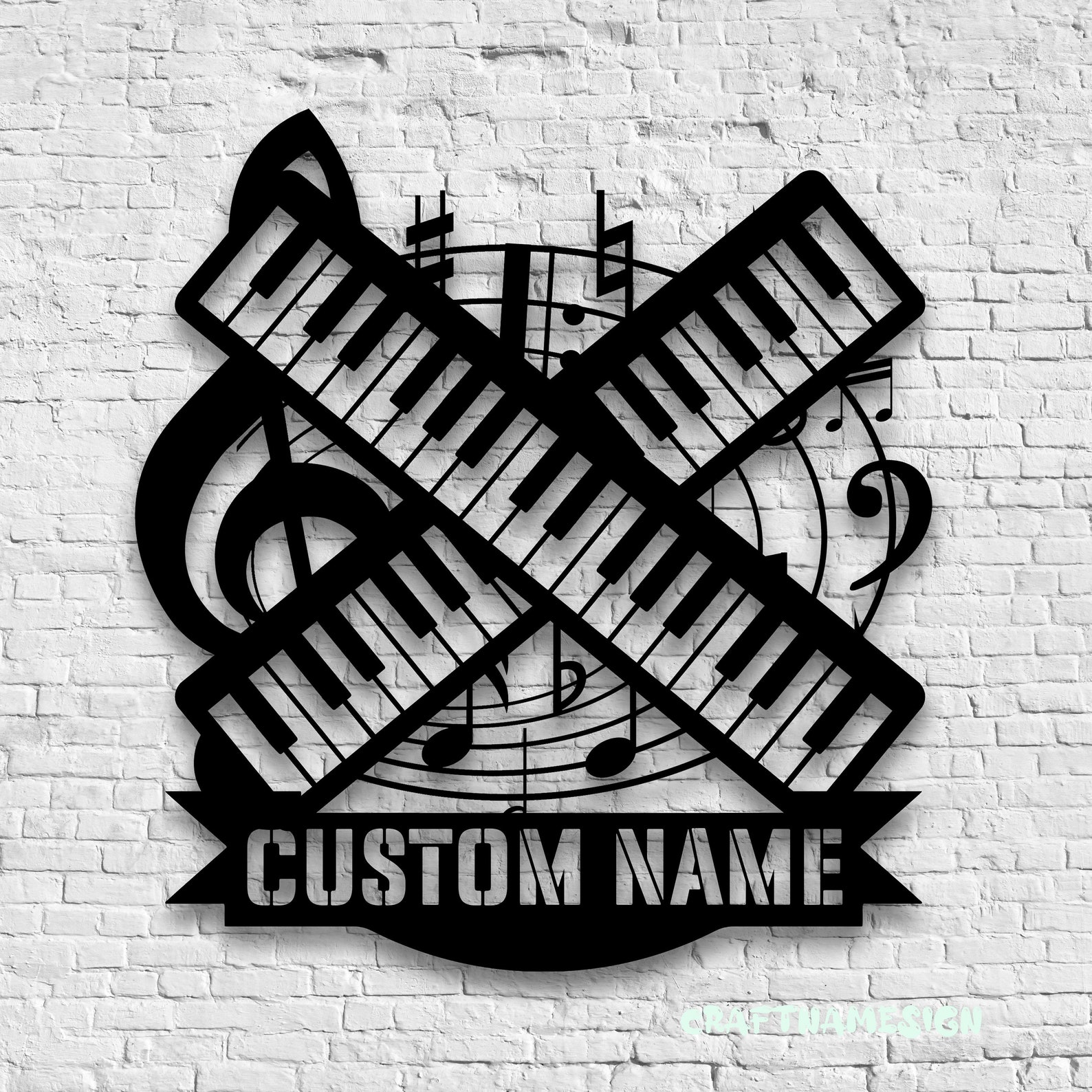 Custom Melodica Musical Instrument Metal Wall Art LED Light ...