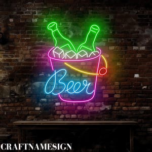 Beer Barrel Led Neon Sign, Beer Led Sign, Beer Bar Neon Night Light ...