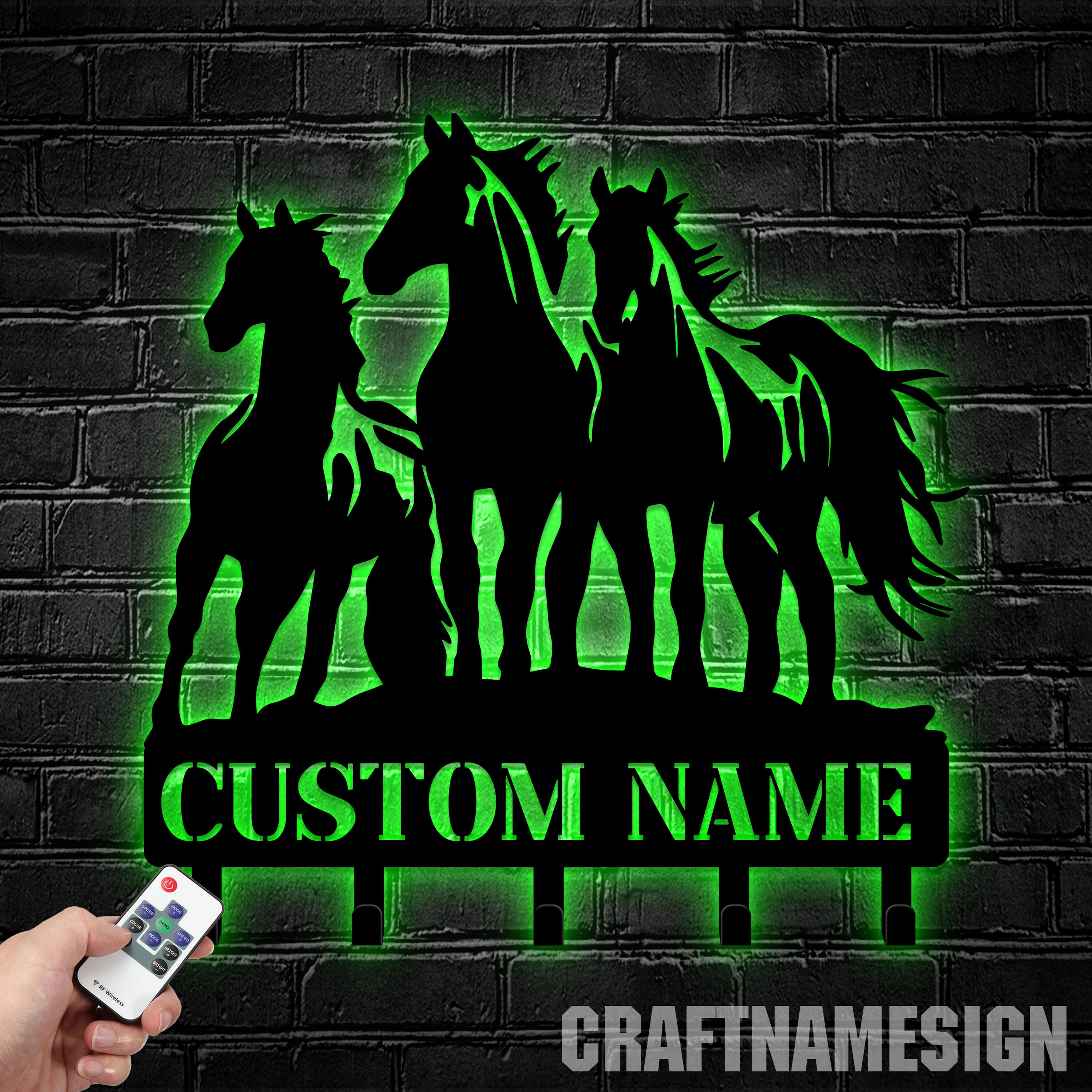 Custom Horse Metal Key Holder, Horse Farm Decor, Ranch Entryway Coat ...