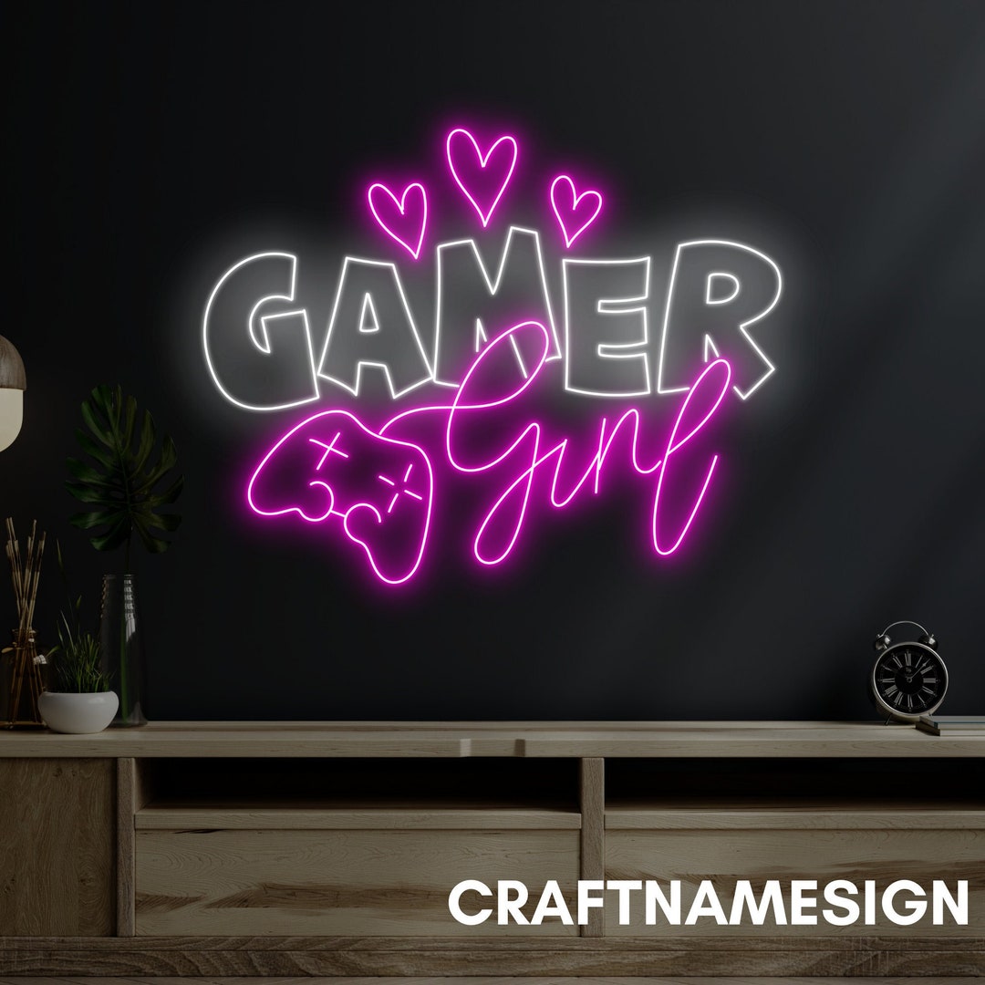 Gamer Girl Led Sign, Game Girl Neon Sign, Custom Neon Sign, Game ...