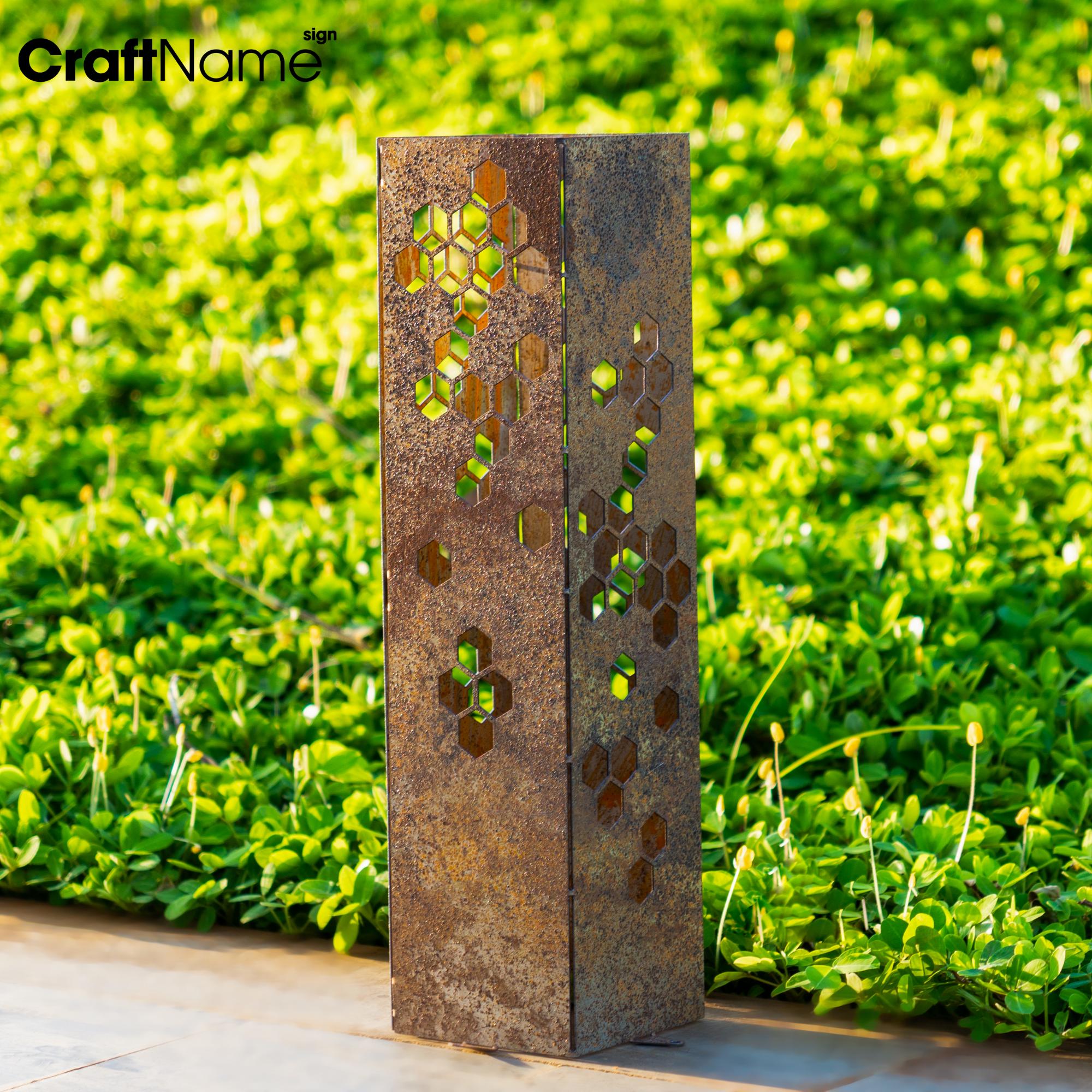 Rustic Rusty Beehive Metal Garden Column Landscape Design Yard Decor ...