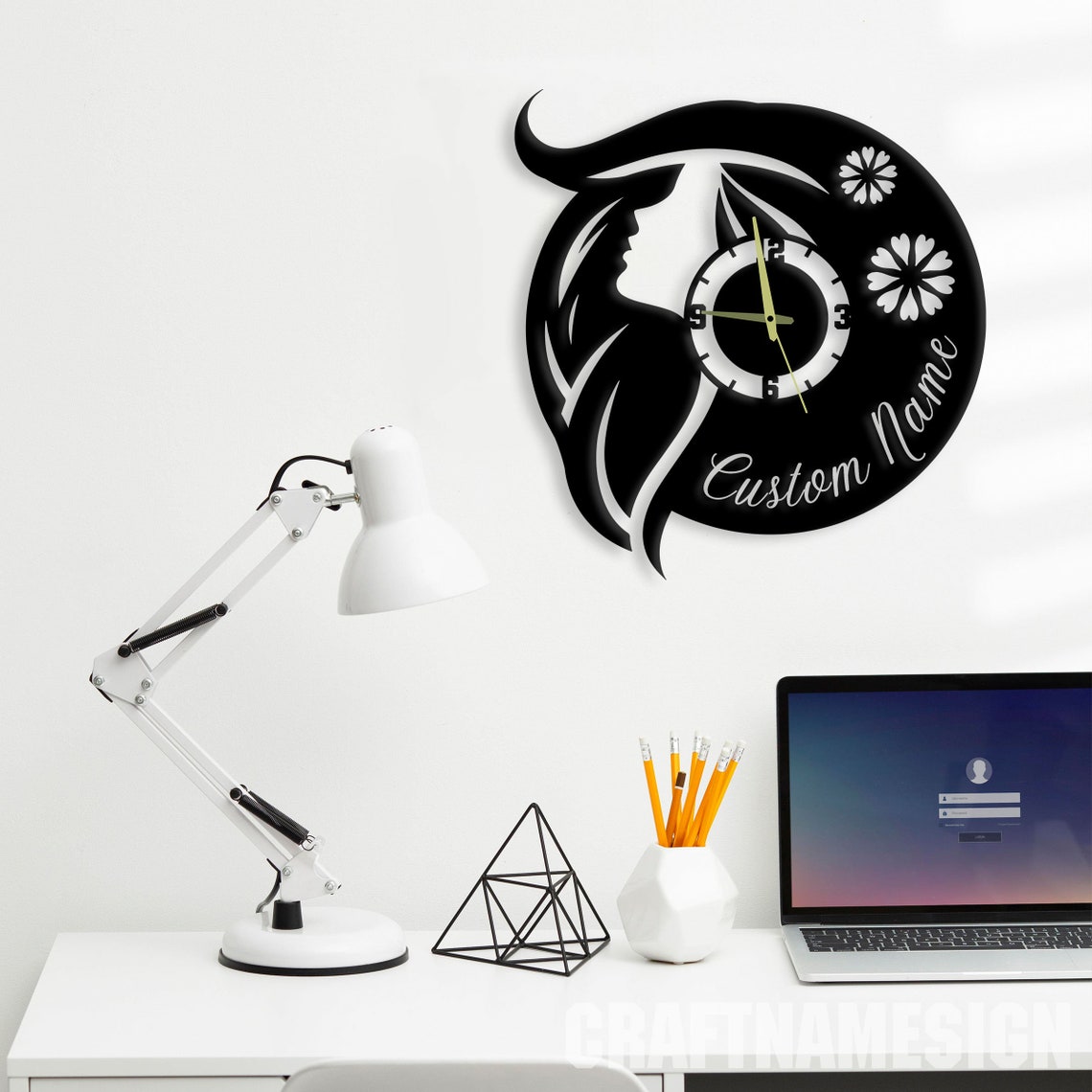 Custom Beauty Salon Metal Wall Clock, Wall Clock Unique for Home Decor ...