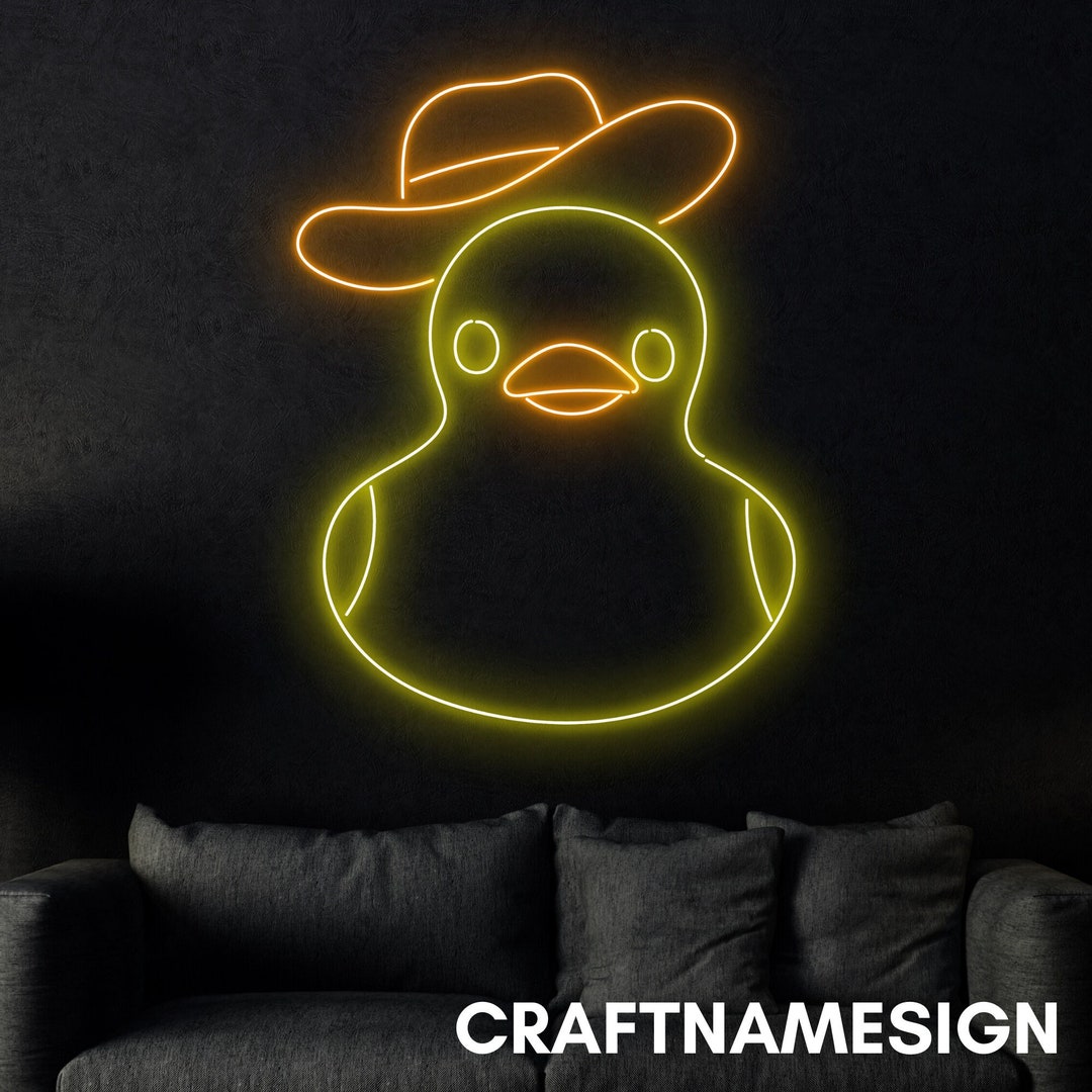 Cowboy Duck Neon Sign, Cowboy Duck Led Sign, Custom Neon Sign, Gifts ...