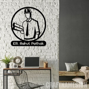 Custom Civil Engineer Metal Wall Art Light, Personalized Civil Engineer ...