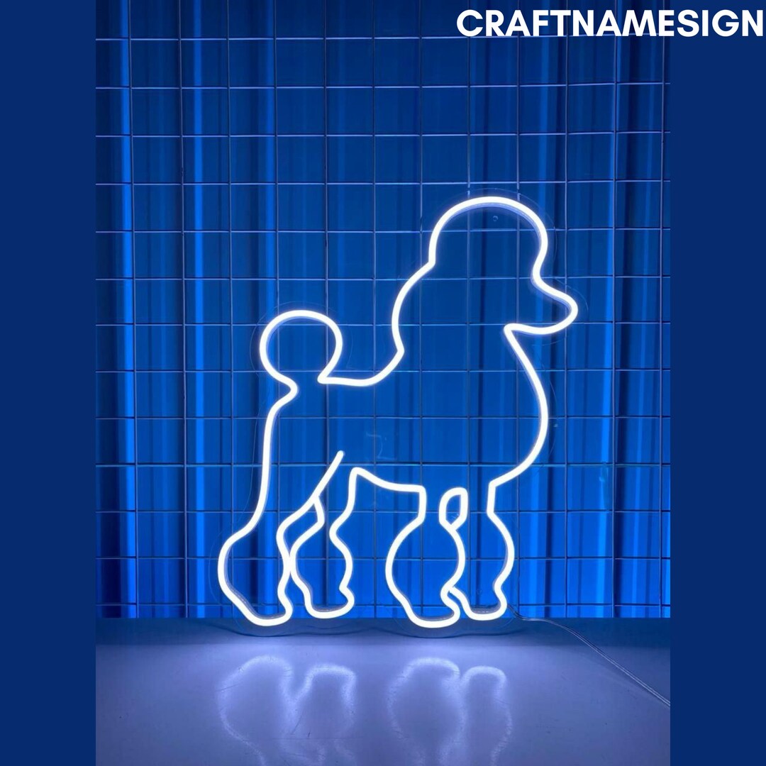 Poodle Dog Neon Sign, Poodle Dog Led Sign, Custom Neon Sign, Poodle Dog ...