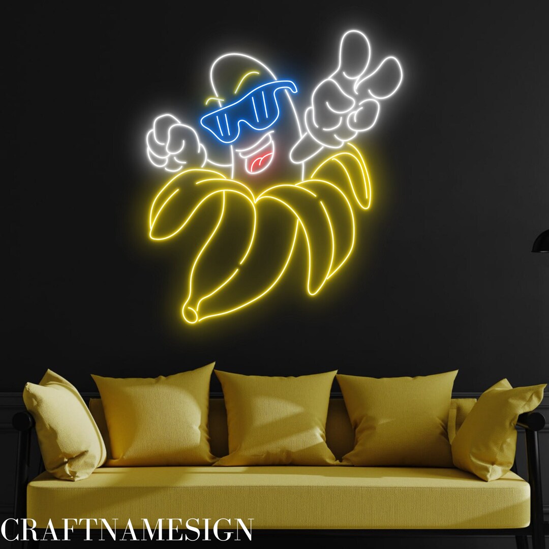 Funny Cool Banana Led Sign, Banana Neon Sign, Custom Neon Sign, Banana ...