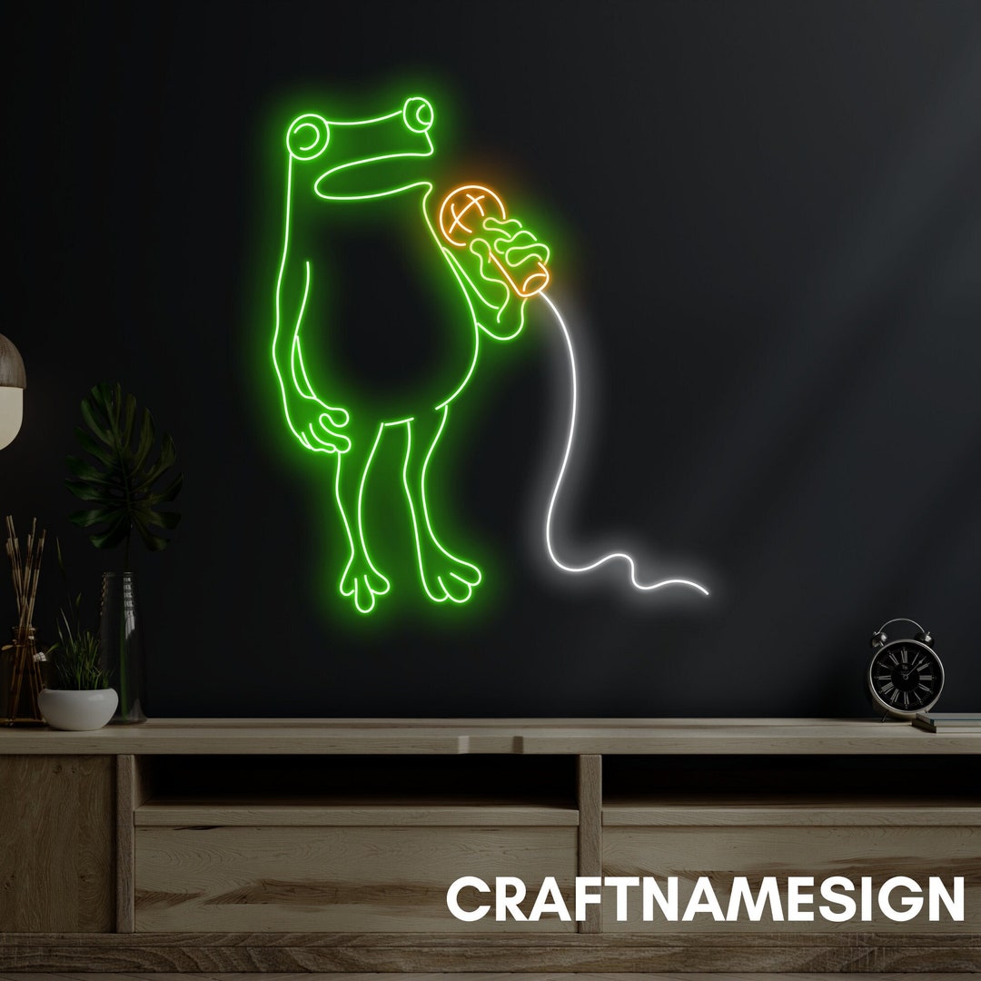 Frog Singing Neon Sign, Frog Singing Led Sign, Custom Neon Sign, Gifts ...