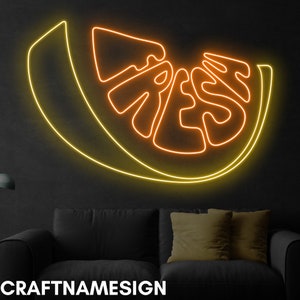 Fresh Orange Neon Sign, Fresh Orange Led Sign, Custom Neon Sign, Bar ...