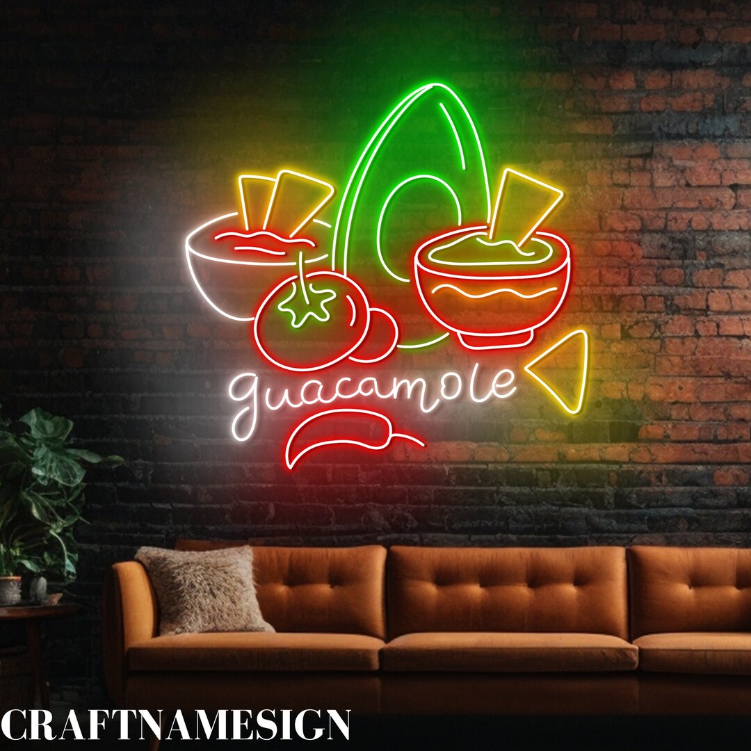 Mexican Guacamole Neon Led Light Signs, Custom Neon Led Sign, Open ...