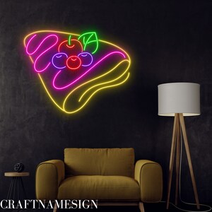 Fruit Crepe Cake Neon Sign, Crepe Cake Led Sign, Custom Neon Sign, Cake ...