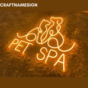 Pet Spa Neon Sign, Dog Cat Spa Led Sign, Custom Neon Sign, Pet Store ...