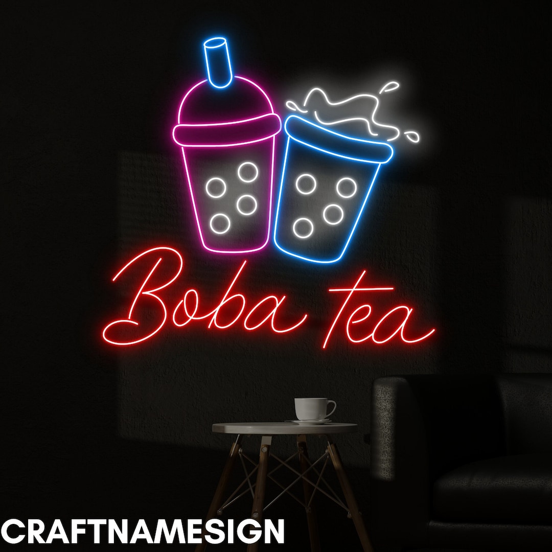 Custom Boba Tea Neon Sign, Bubble Milk Tea Led Sign, Custom Neon Sign ...