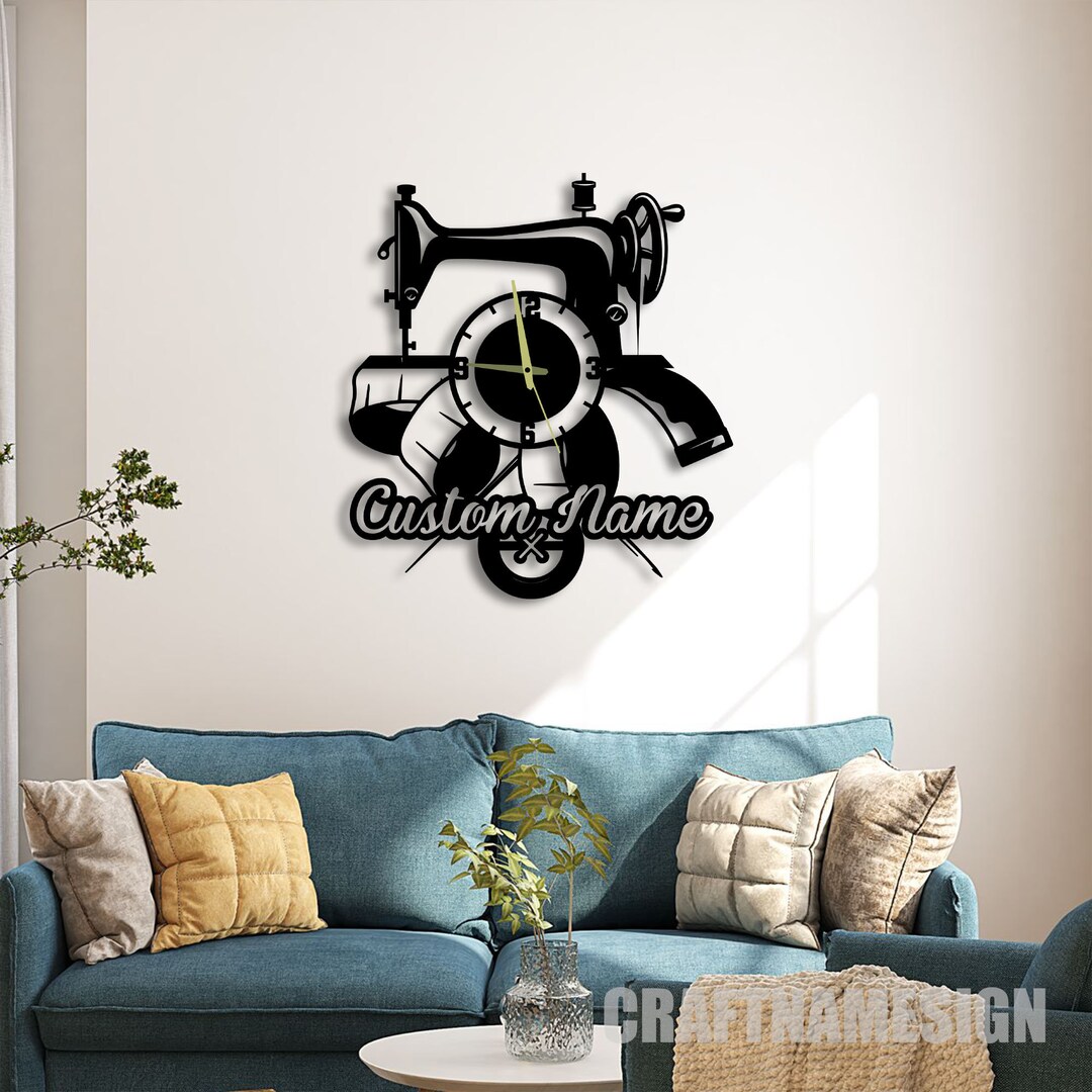 Custom Fashion Tailor Shop Wall Clock, Wall Clock Unique for Home Decor ...