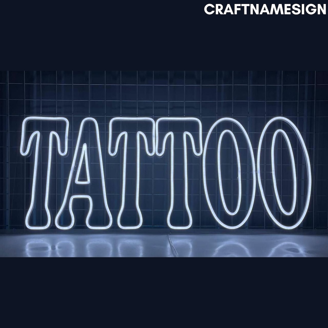 Tattoo Neon Sign, Tattoos Led Sign, Tattoo Studio Sign, Tattoo Artist ...