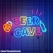 Beer Cave Neon Sign, Beer Cave Neon Sign, Custom Neon Sign, Bar Neon ...