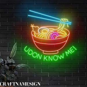 U Don Know Me Neon Sign, Japanese Udon Led Sign, Custom Neon Sign, Open ...