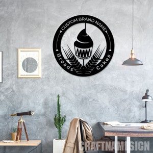 Custom Outdoor Metal Sign for Bakery Store, Shop Signage, Business Logo ...