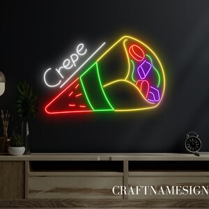 Crepe Cake Led Sign, French Crepe Cake Neon Sign, Custom Neon Sign ...