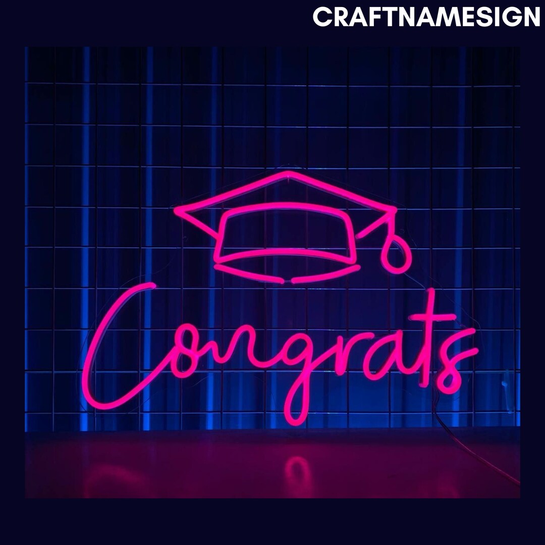 Congrats Neon Sign, Graduation Led Sign, Custom Neon Sign, Graduation ...