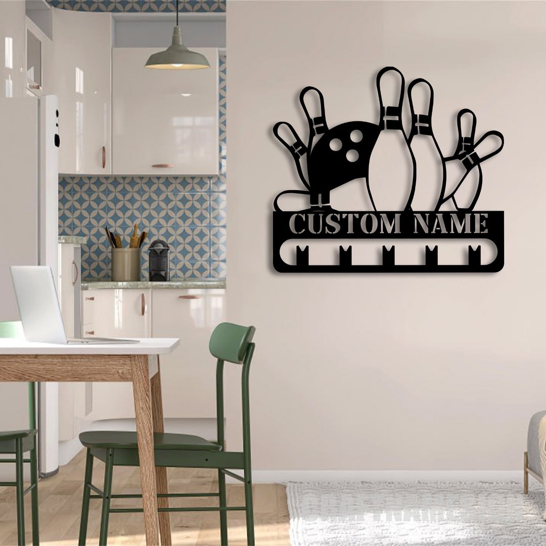 Custom Metal Bowling Medal Hanger Wall Art Light, Bowling Player Medal ...