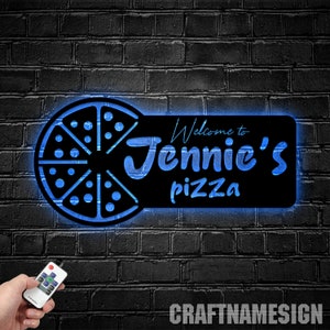 Personalized Pizzeria Sign, Pizza Sign, Shop Sign, Kitchen Decor ...