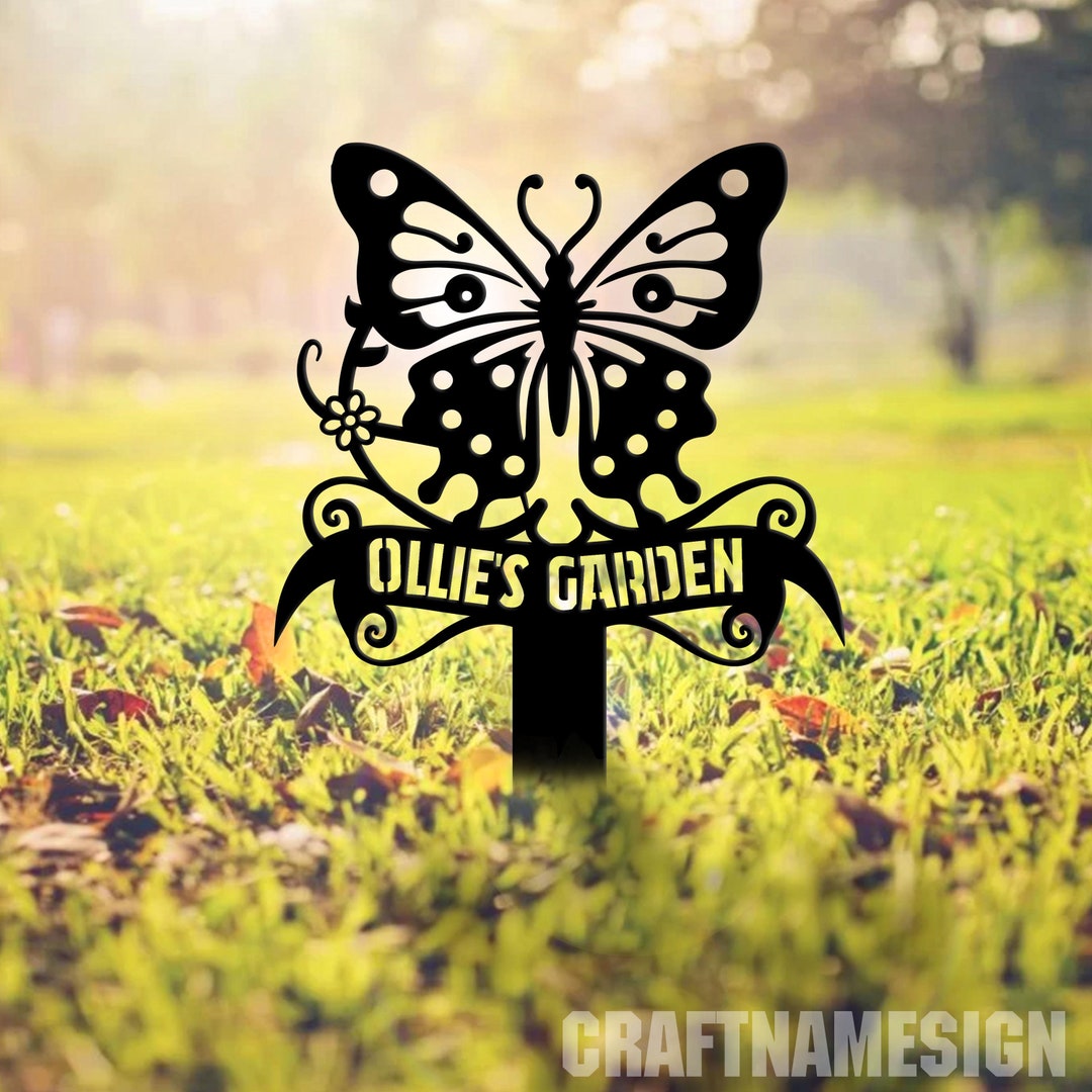 Custom Monarch Butterfly Metal Yard Stake, Butterfly Garden Stake ...