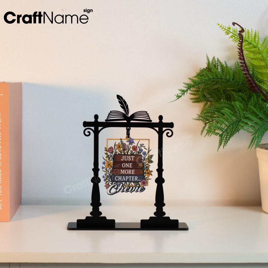 Custom Signpost Metal Desk Art, Signpost Stand for Book Nook or Library ...