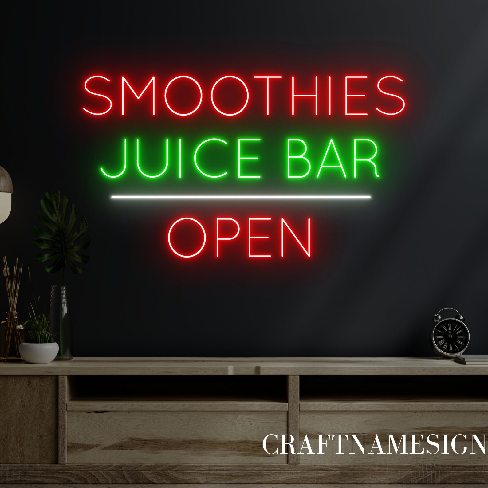Smoothies Juice Bar Open Neon Sign, Juice Bar Led Sign, Custom Neon ...