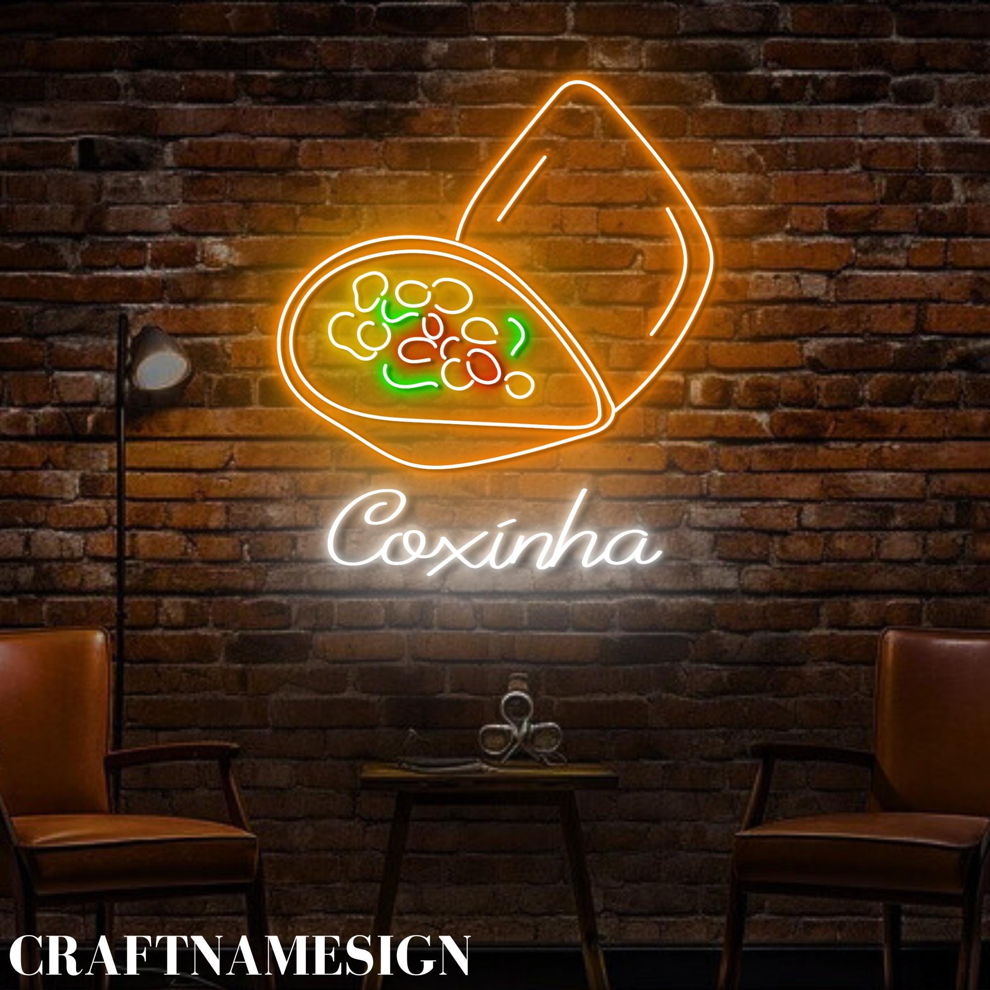 Brazil Coxinha Neon Sign, Coxinha Led Sign, Custom Neon Led Sign ...