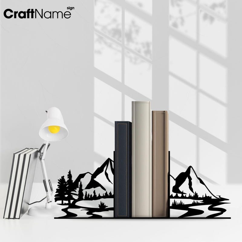Mountain Bookends - Etsy