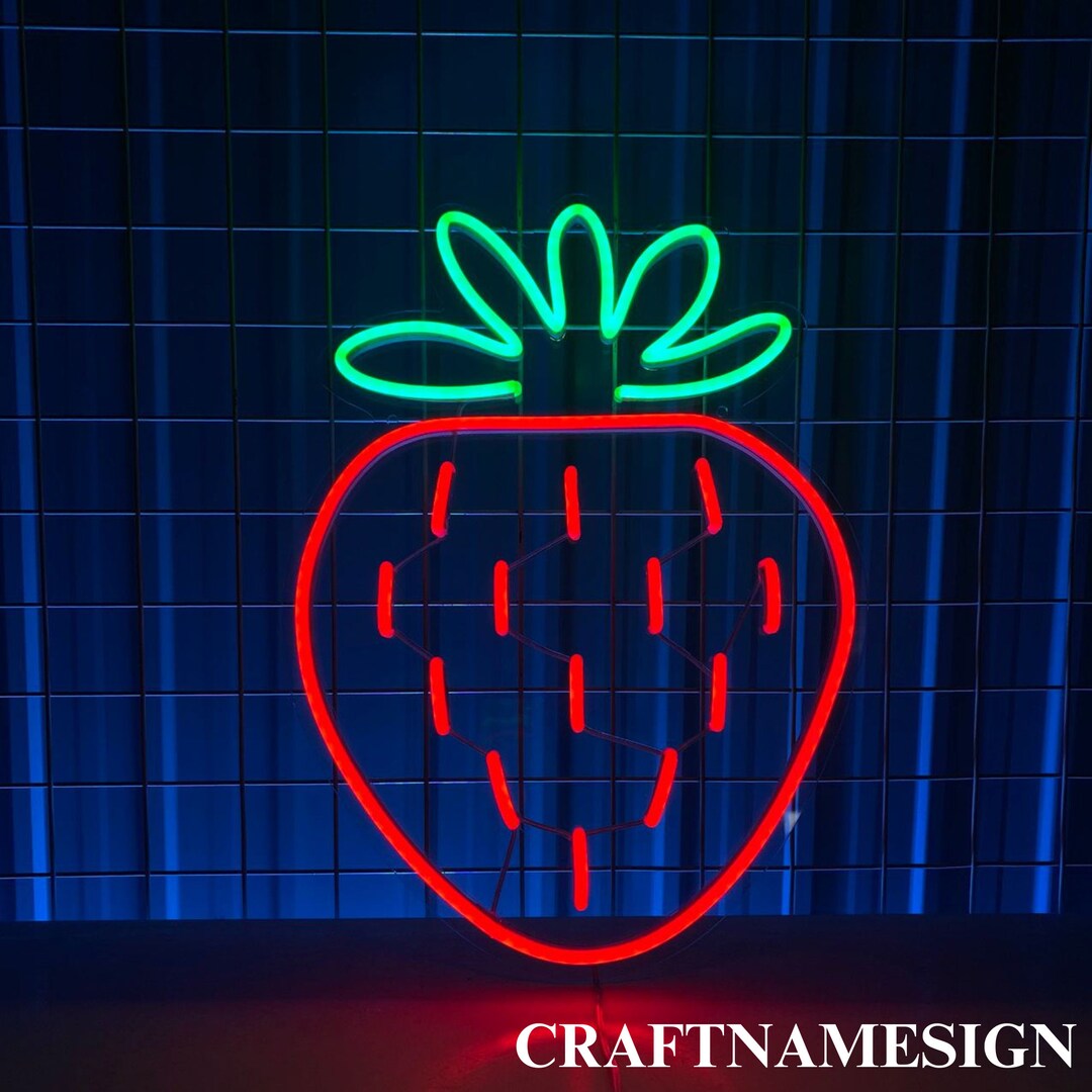 Strawberry Led Light, Strawberry Neon Light Custom Neon Sign ...