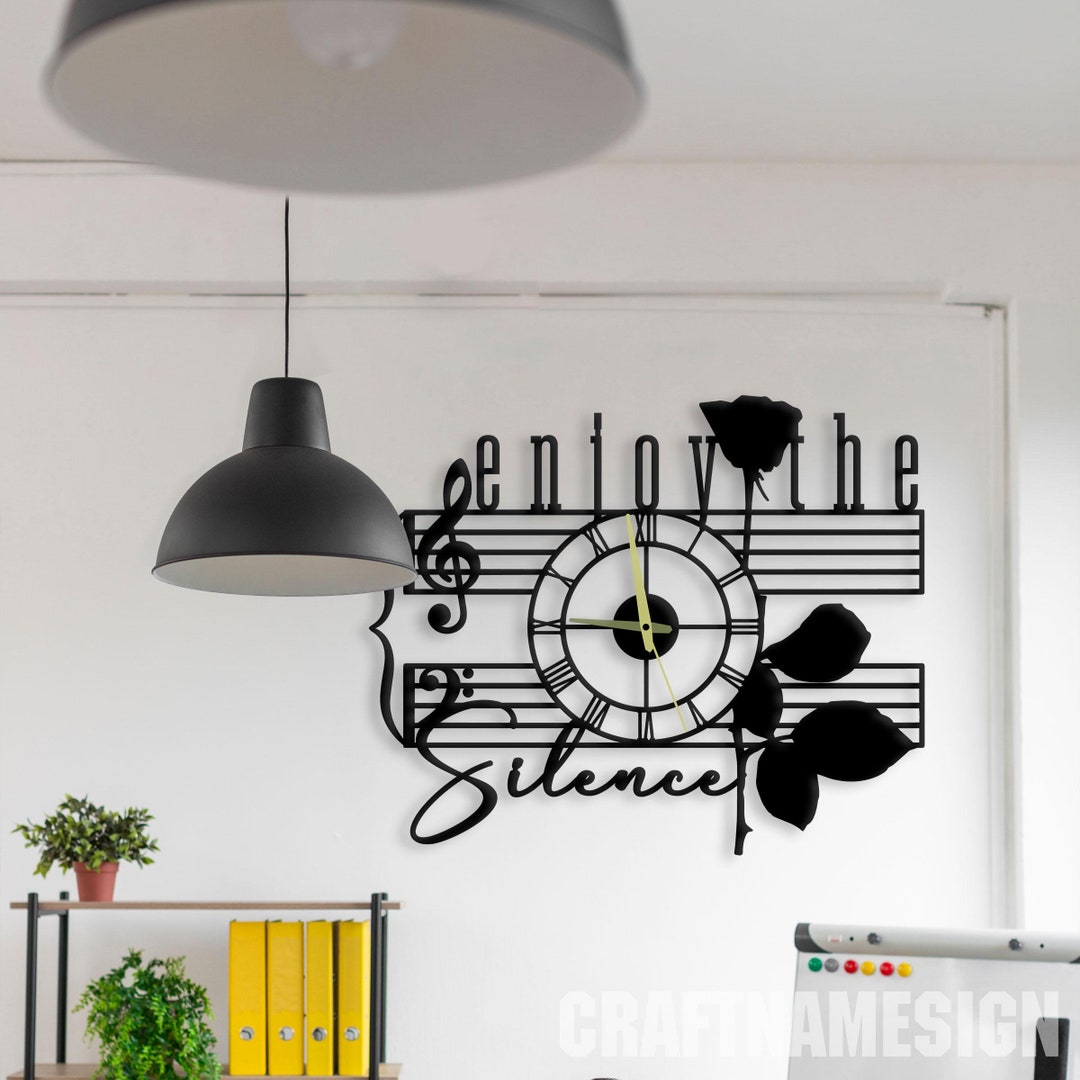 Enjoy the Silence Metal Wall Clock, Wall Clock Unique for Home Decor ...